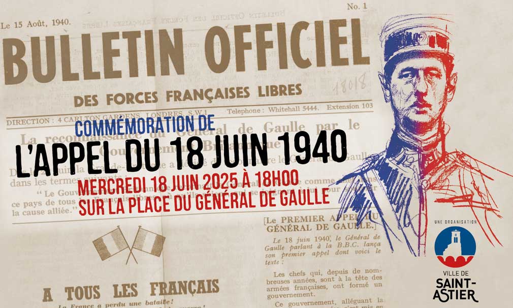 Cérémonie commémorative du 18 juin 1940 - Appel historique du Général de Gaulle - Ville de Saint ...